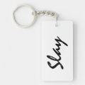 Slay Modern Trendy Keychain | Zazzle