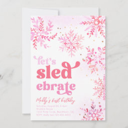 Sledding Birthday Party Invitation | Zazzle