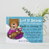 Sledding Birthday Party Invitation | Zazzle