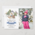 Sledding Party Winter Mountains Birthday Photo Invitation | Zazzle