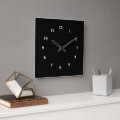 Sleek and Simple Black Clock with White Numbers | Zazzle
