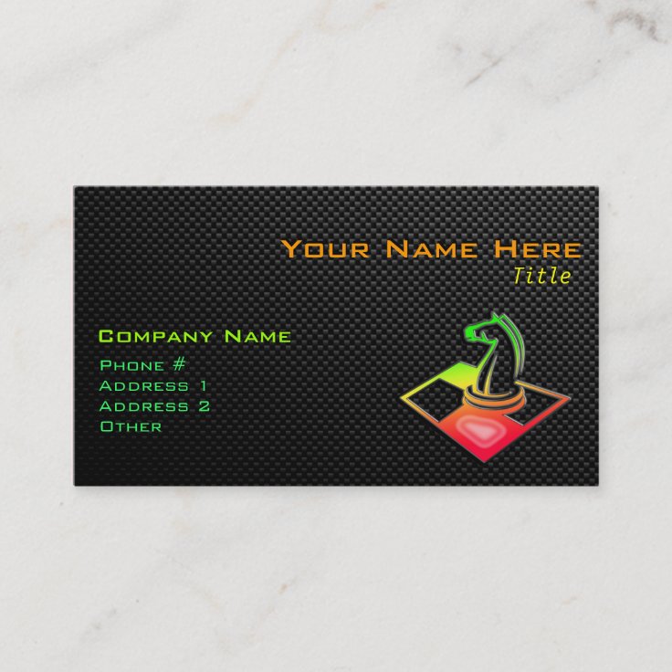 Sleek Chess Business Card | Zazzle