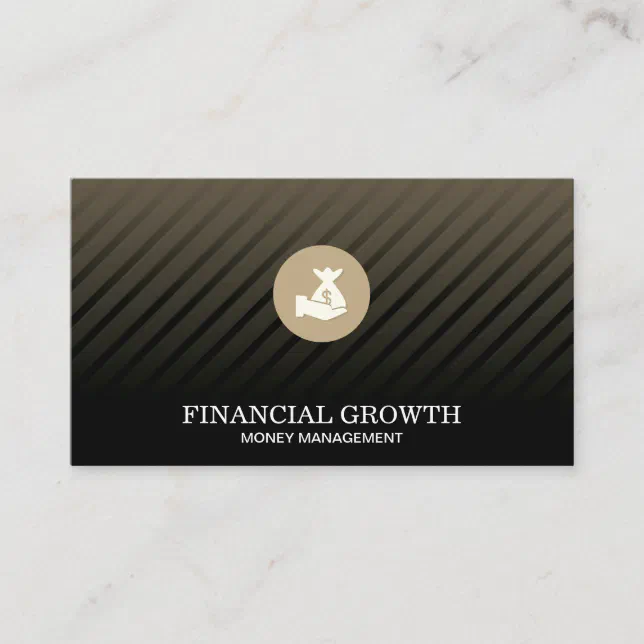 Sleek Executive Money Icon | Financial Investor Business Card | Zazzle