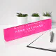 Sleek Girly Feminine Bright Pink Custom Desk Name Plate | Zazzle