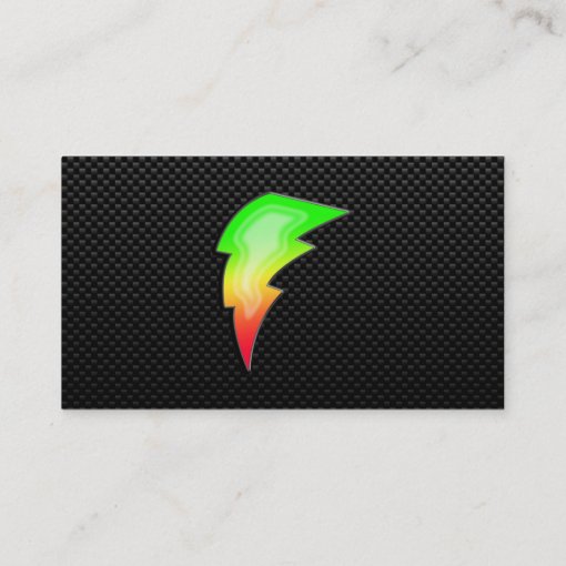 Sleek Lightning Bolt Business Card | Zazzle