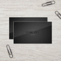 Sleek Modern Elegant Black Business Card | Zazzle