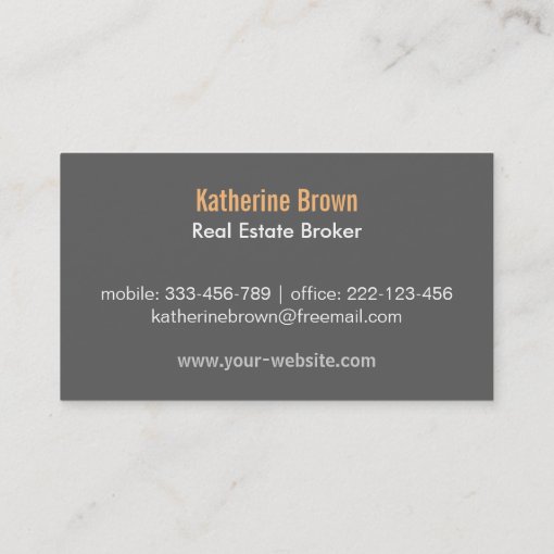 Sleek Modern House Key Real Estate Business Cards | Zazzle