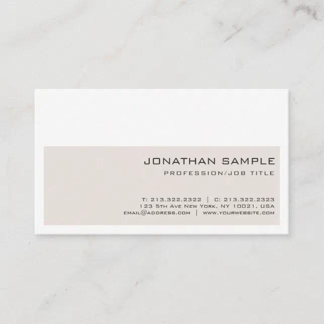 Sleek Professional Creative Elegant Colors Trendy Business Card | Zazzle