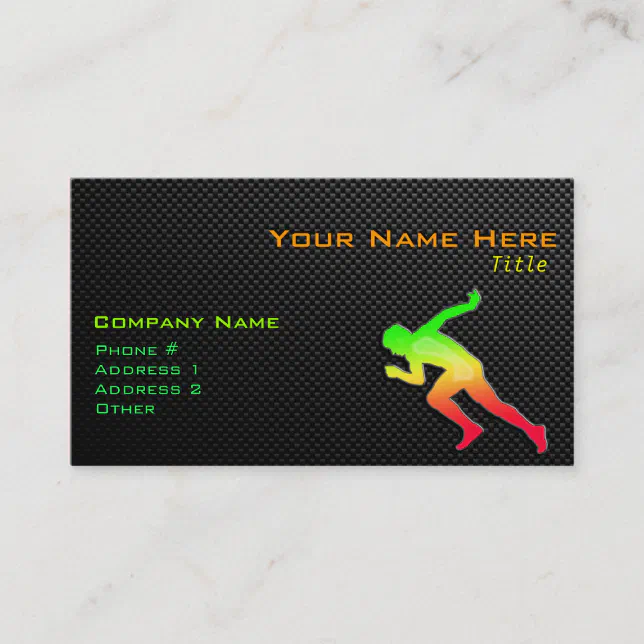 Sleek Running Business Card | Zazzle
