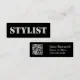 Sleek Urban Stylist QR Code Mini Business Card | Zazzle