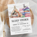 Sleep Under Cute Boho Sleepover Birthday Party Invitation | Zazzle