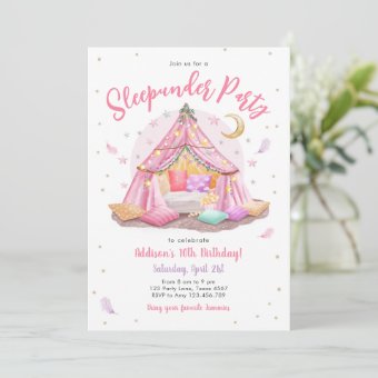 Sleep under Party Slumber Movie Night Birthday Invitation | Zazzle