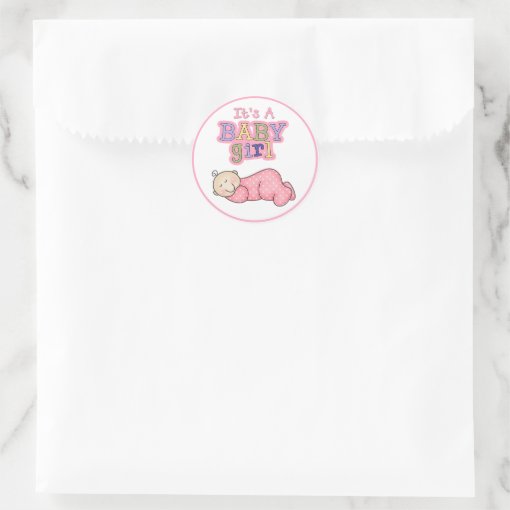 Sleeping Baby Girl Sticker | Zazzle