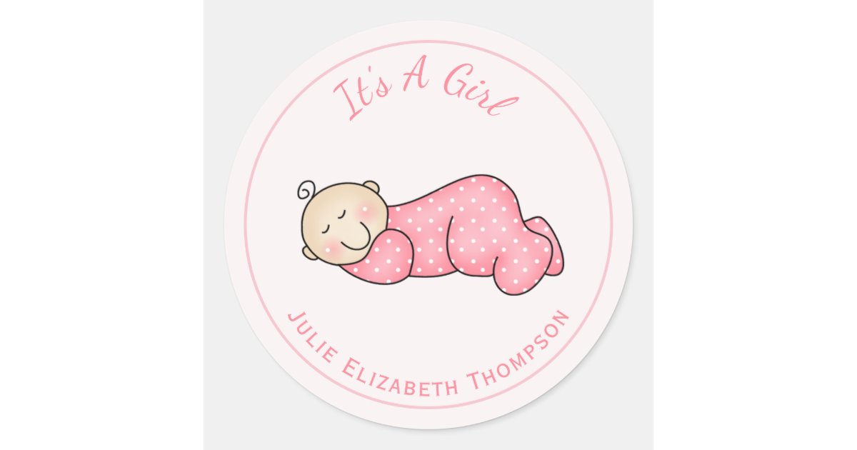 Sleeping Baby Sticker | Zazzle