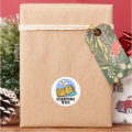 Sleeping Bag Funny Paper Bag Pun Classic Round Sticker | Zazzle