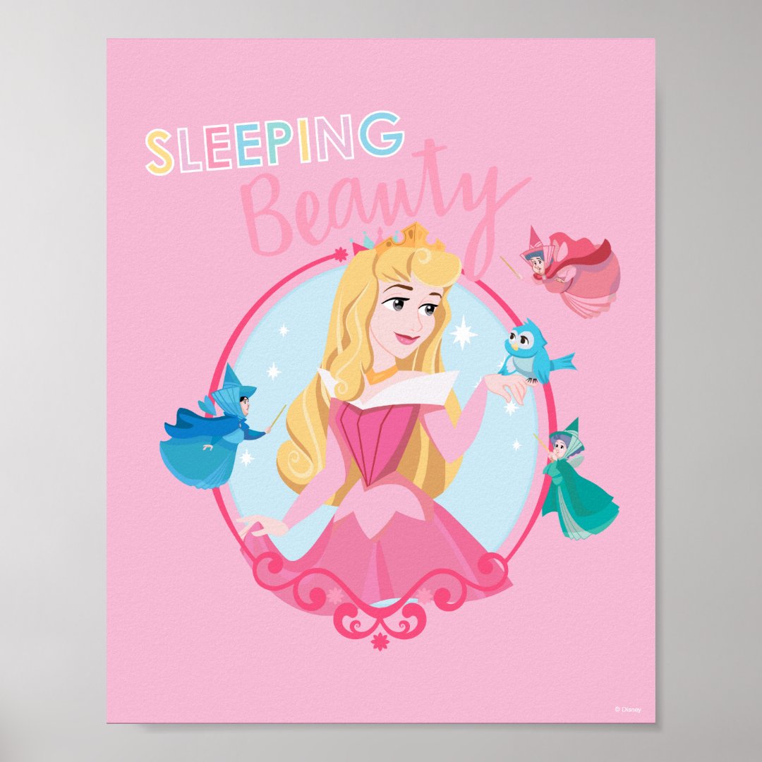 Sleeping Beauty With Fairy Godmothers Poster | Zazzle