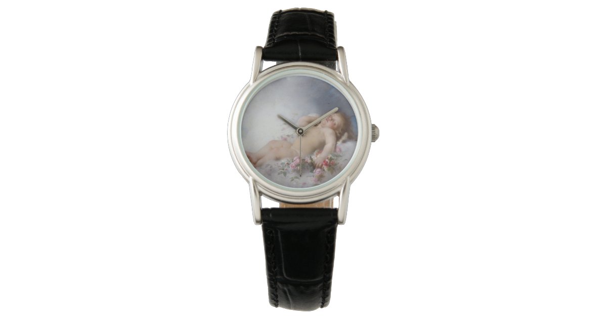 Sleeping Cherub (Putto) (by Léon Bazille Perrault) Watch | Zazzle
