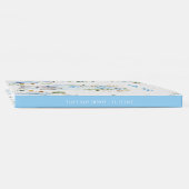 Sleeping Elephant Blue Floral Boy Baby Shower Guest Book | Zazzle