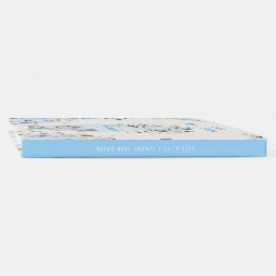 Sleeping Elephant Blue Floral Boy Baby Shower Guest Book | Zazzle