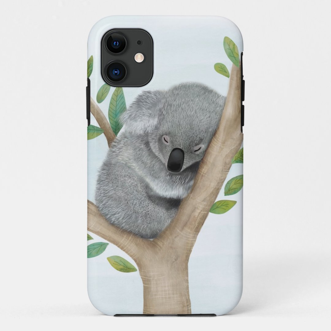 Sleeping Koala Bear iPhone Case | Zazzle