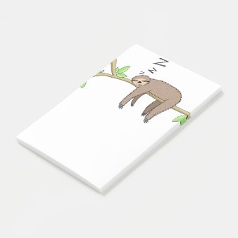 Sleeping sloth post-it notes | Zazzle