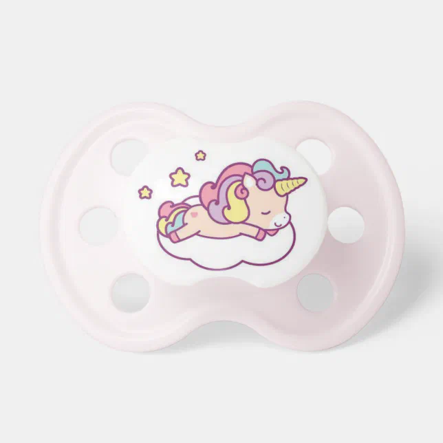 Sleeping Unicorn Kawaii Binkie Pacifier Fooler | Zazzle