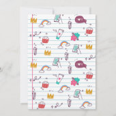 Sleepover Girl Party Doodle Birthday Invitation | Zazzle