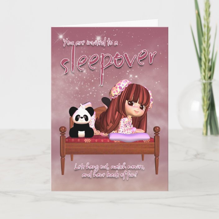 Sleepover Invitation Card | Zazzle.com
