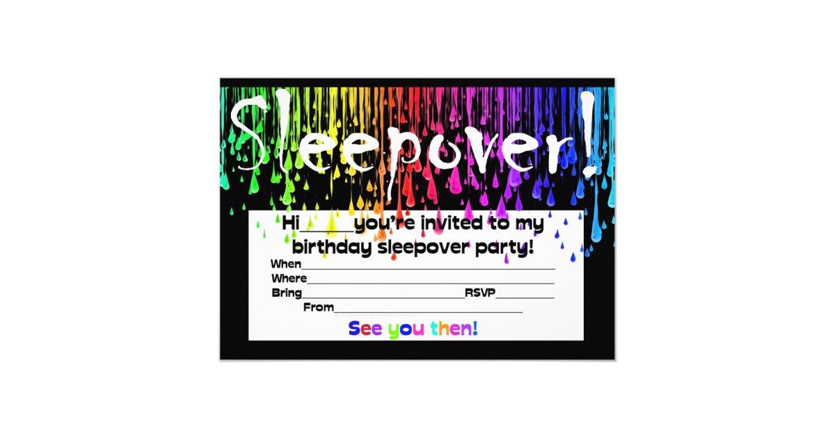 sleepover slumber party invite | Zazzle.com