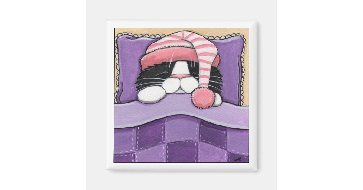 Sleepy Head - Cat Magnet | Zazzle
