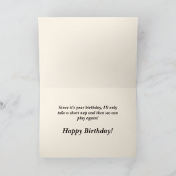 Sleepy Heidi and Ball Birthday Card | Zazzle