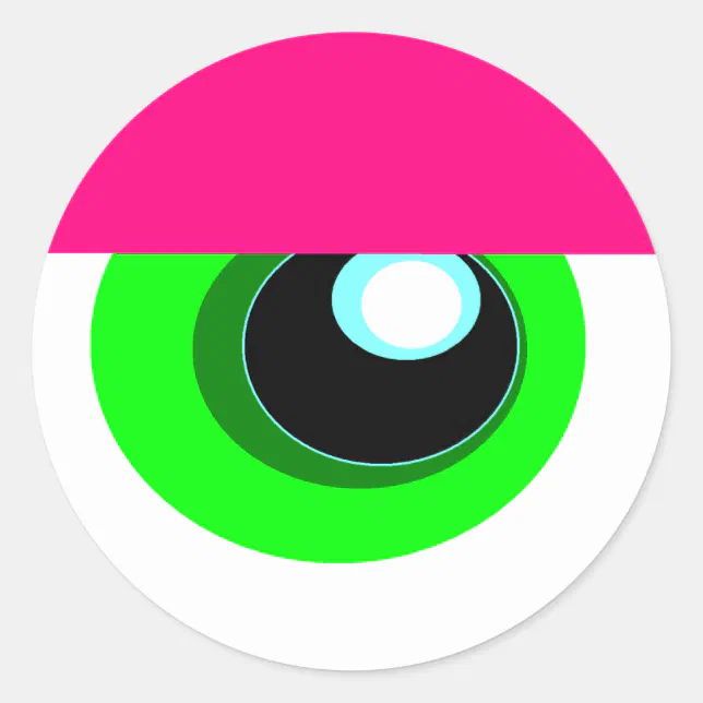 SLEEPY MONSTER EYEBALL Sticker | Zazzle