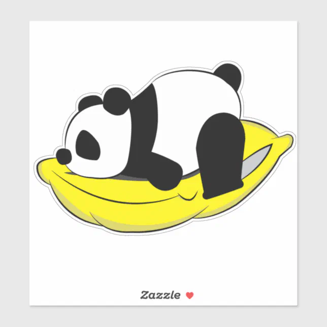 Sleepy Panda Sticker | Zazzle
