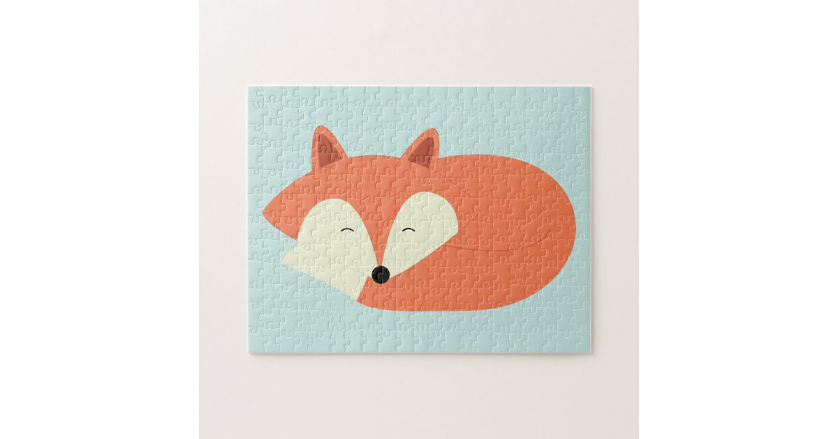 Sleepy Red Fox Jigsaw Puzzle | Zazzle