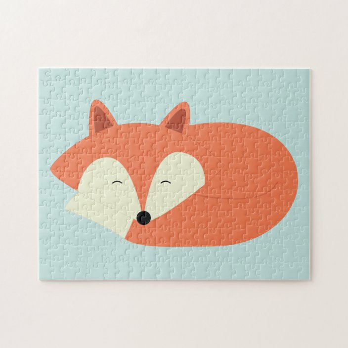 Sleepy Red Fox Jigsaw Puzzle | Zazzle.com
