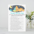 Sleepy teddy bear Nursery Rhyme Quiz baby shower g | Zazzle