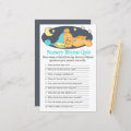Sleepy teddy bear Nursery Rhyme Quiz baby shower g | Zazzle