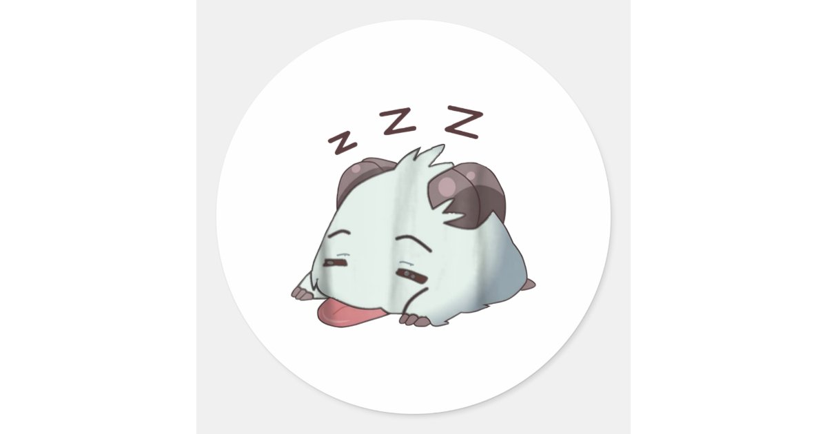 Sleepyhead Classic Round Sticker | Zazzle