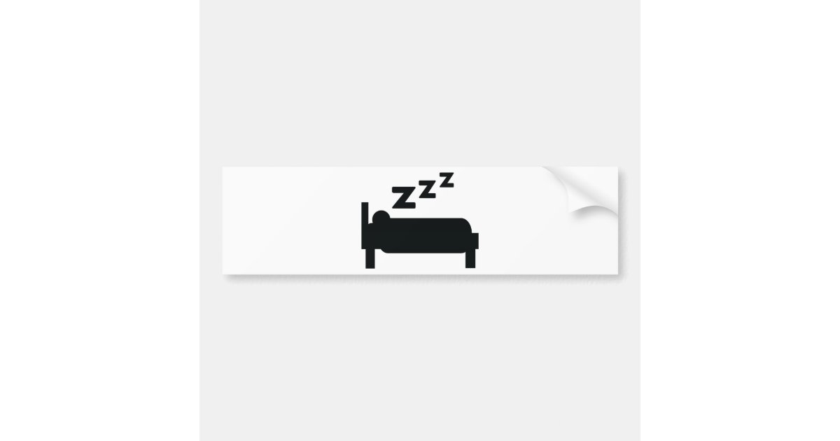 sleepyhead zzz sleeping bumper sticker | Zazzle