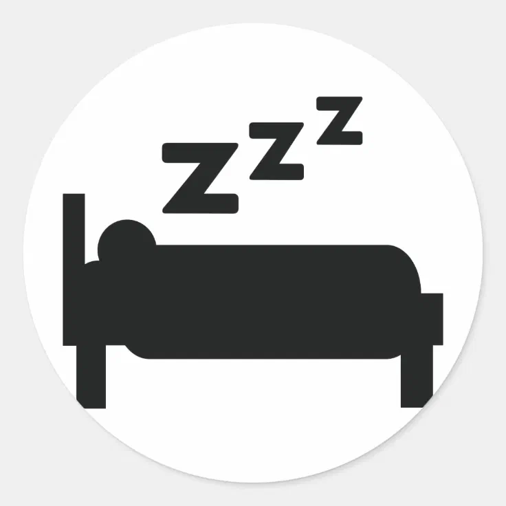 sleepyhead zzz sleeping classic round sticker | Zazzle