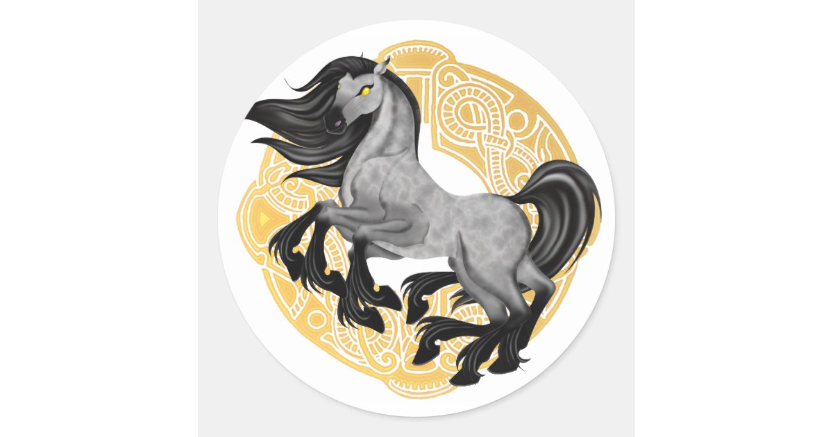 Sleipnir Round Sticker | Zazzle