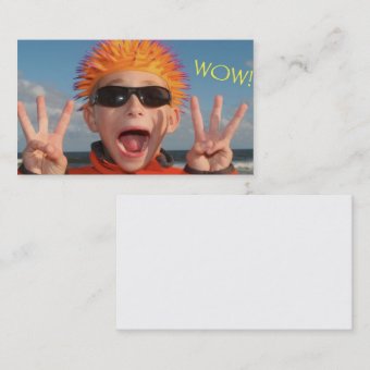 SLG " WOW!" Business Card | Zazzle