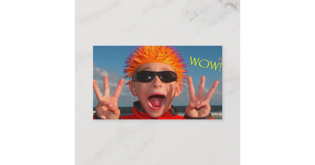 SLG " WOW!" Business Card | Zazzle