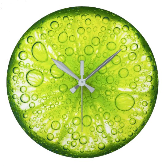 Slice Juicy Lime Round Wall Clock | Zazzle.com