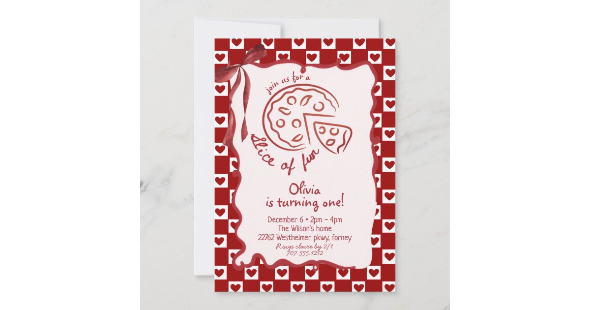 Slice of Fun girl Birthday party Invitation | Zazzle