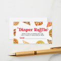 Slice Slice Baby! Pizza Baby Shower Diaper Raffle Enclosure Card | Zazzle