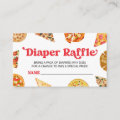 Slice Slice Baby! Pizza Baby Shower Diaper Raffle Enclosure Card | Zazzle