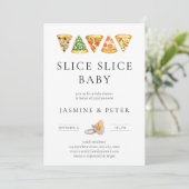 Slice Slice Baby Pizza Baby Shower Invitation | Zazzle