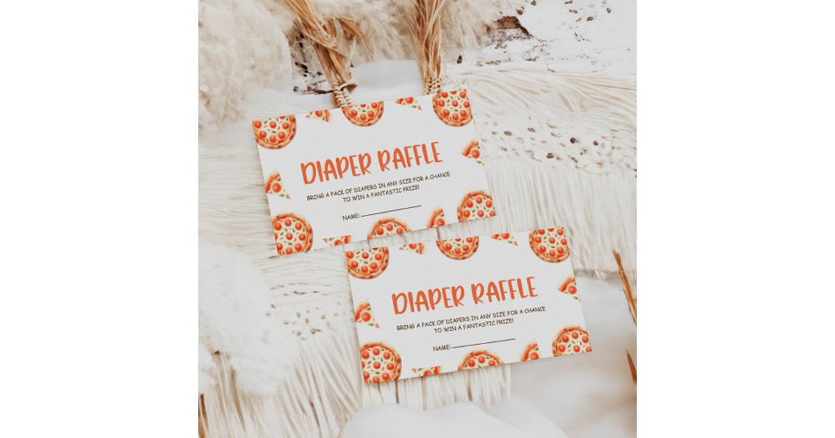 Slice Slice Baby Shower Diaper Raffle Enclosure Card | Zazzle