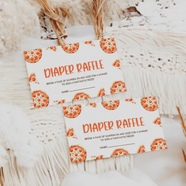 Slice Slice Baby Shower Diaper Raffle Enclosure Card | Zazzle